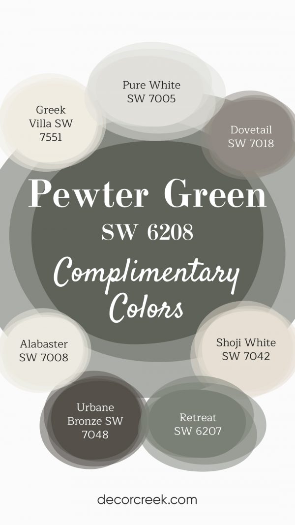 Sherwin Williams Pewter Green Complementary Colors