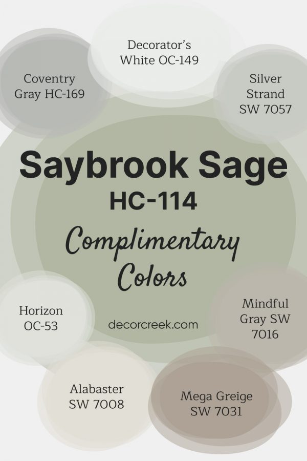 Saybrook Sage HC-114 Paint Color by Benjamin Moore - DecorCreek