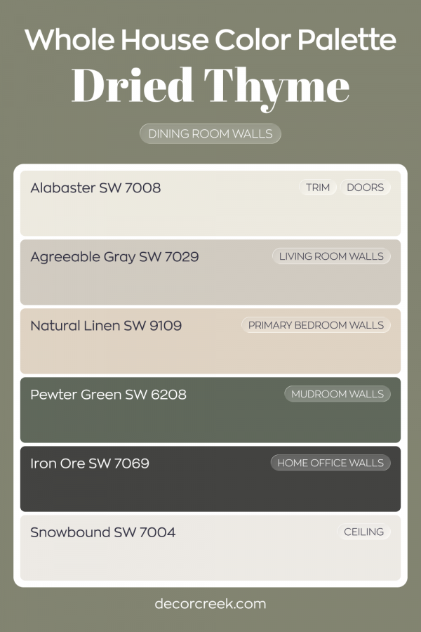 Dried Thyme SW-6186 Paint Color by Sherwin-Williams
