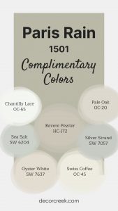 Paris Rain 1501 Paint Color by Benjamin Moore - DecorCreek
