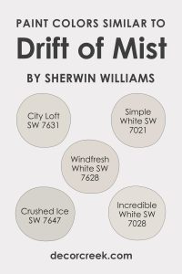 Drift of Mist SW 9166 Paint Color by Sherwin-Williams