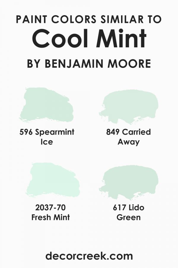 Cool Mint 582 Paint Color by Benjamin Moore - DecorCreek