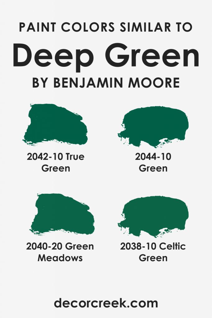 Deep Green 2039-10 Paint Color by Benjamin Moore - DecorCreek