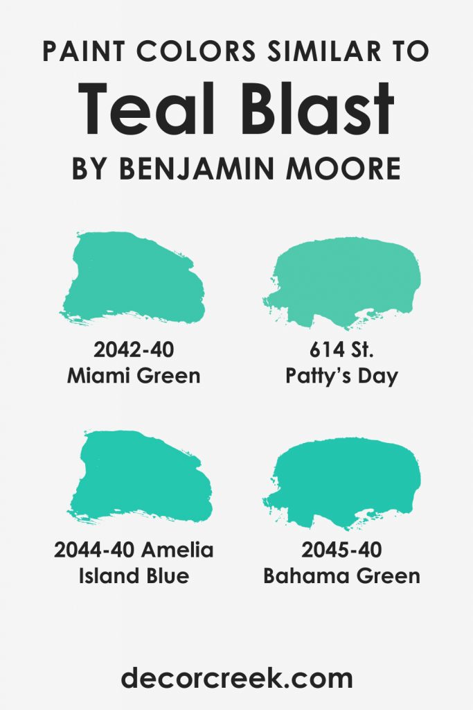 Teal Blast 2039-40 Paint Color by Benjamin Moore - DecorCreek