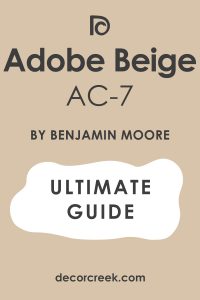 Adobe Beige AC-7 Paint Color by Benjamin Moore - DecorCreek