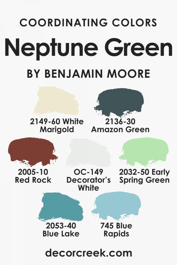 Neptune Green 658 Paint Color by Benjamin Moore - DecorCreek
