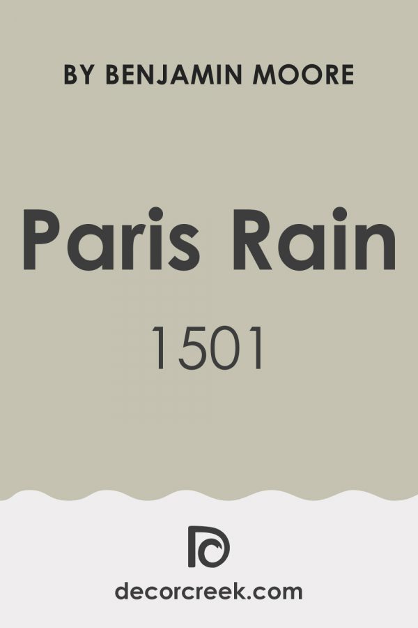 Paris Rain 1501 Paint Color by Benjamin Moore - DecorCreek