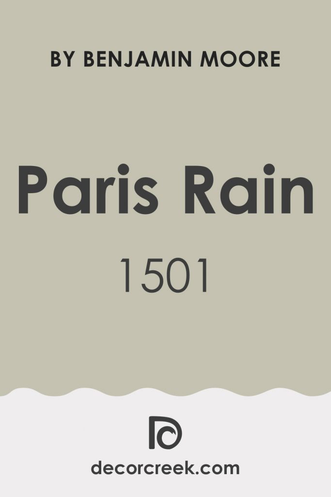 Paris Rain 1501 Paint Color by Benjamin Moore - DecorCreek