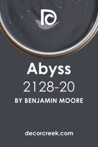 Abyss 2128-20 Paint Color by Benjamin Moore - DecorCreek