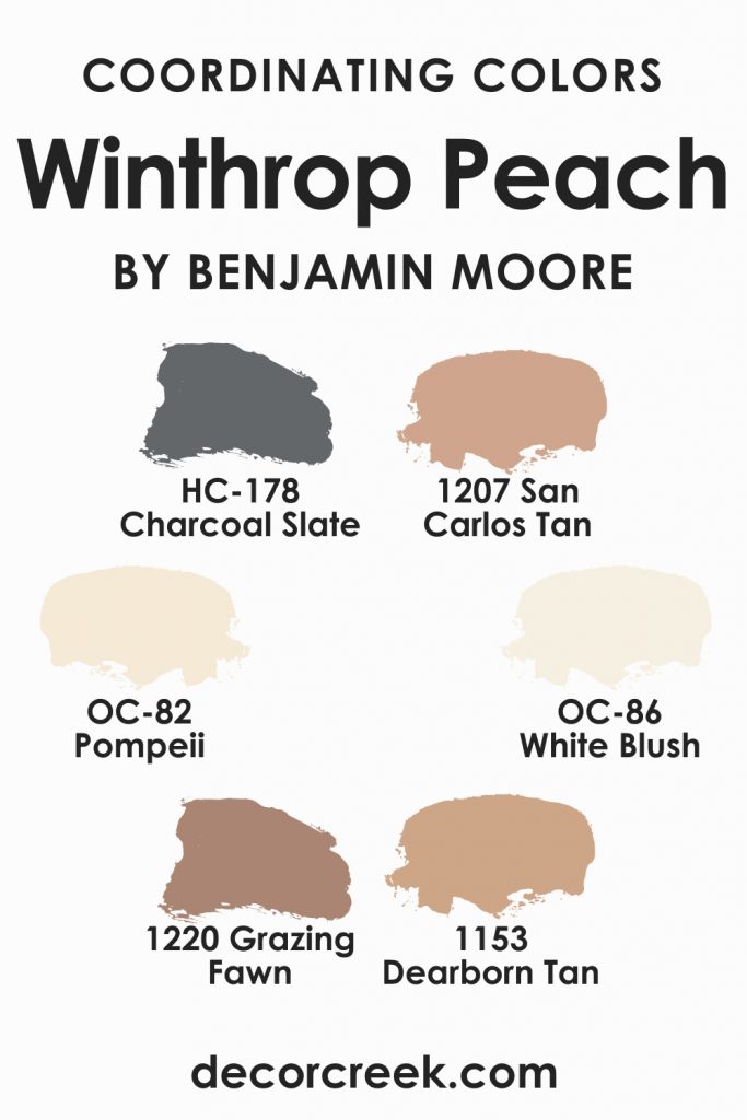 Winthrop Peach HC-55 Paint Color by Benjamin Moore - DecorCreek