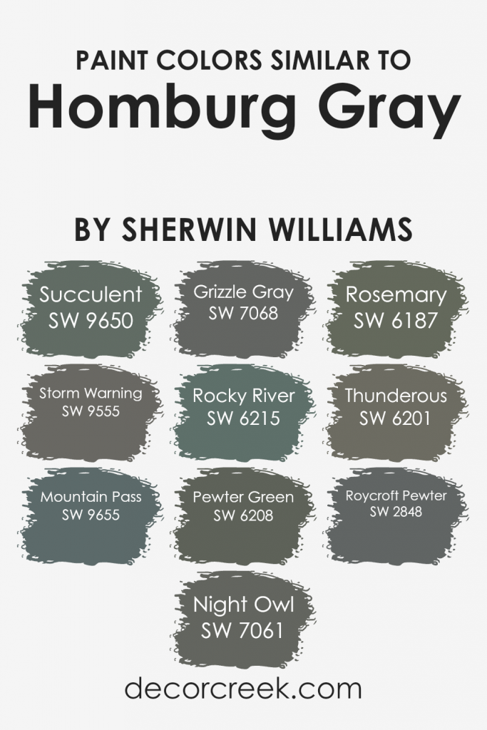 Homburg Gray SW 7622 Paint Color by Sherwin Williams - DecorCreek