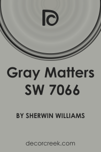 Gray Matters SW 7066 Paint Color by Sherwin Williams - DecorCreek
