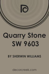 Quarry Stone SW 9603 Paint Color by Sherwin Williams - DecorCreek