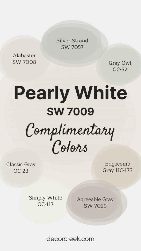 Pearly White SW 7009 Paint Color by Sherwin Williams - DecorCreek