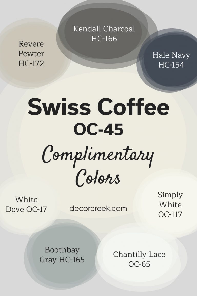 Swiss Coffee OC-45 Paint Color by Benjamin Moore - DecorCreek