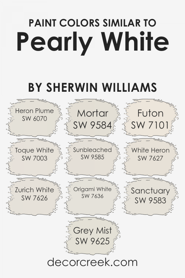 Pearly White SW 7009 Paint Color by Sherwin Williams - DecorCreek
