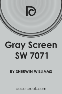 Gray Screen SW 7071 Paint Color by Sherwin Williams - DecorCreek