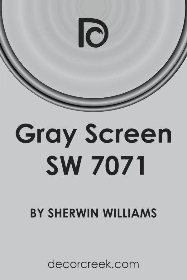 Gray Screen SW 7071 Paint Color by Sherwin Williams - DecorCreek