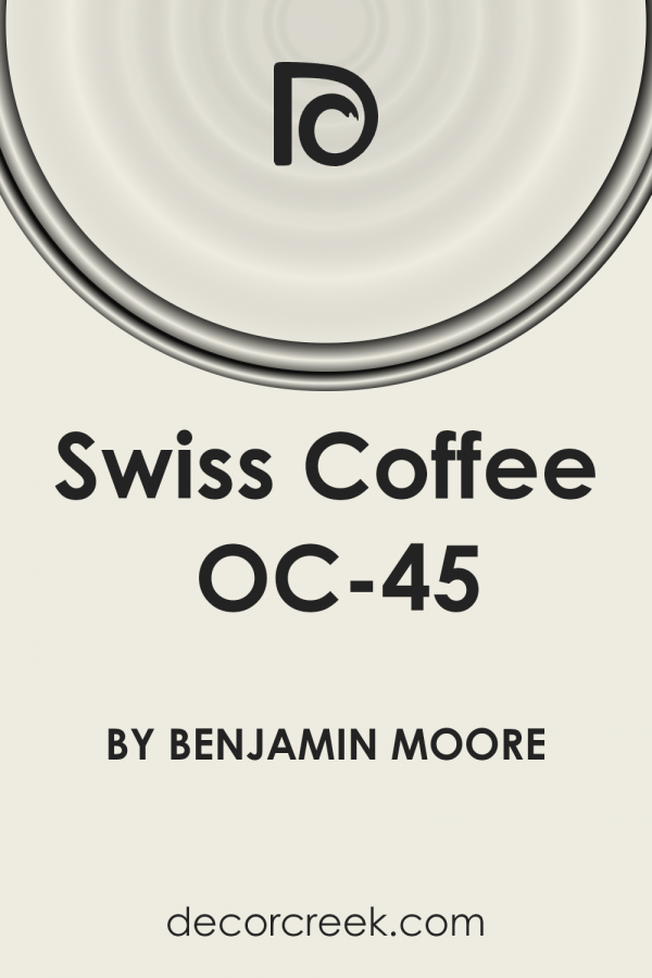 Swiss Coffee OC-45 Paint Color by Benjamin Moore - DecorCreek