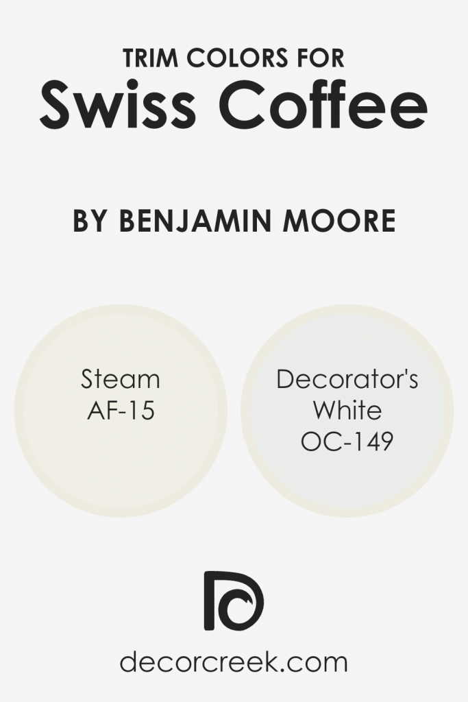 Swiss Coffee OC-45 Paint Color by Benjamin Moore - DecorCreek