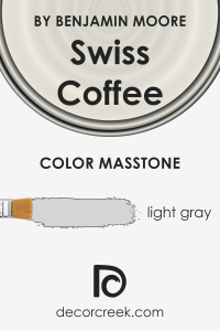 Swiss Coffee OC-45 Paint Color by Benjamin Moore - DecorCreek