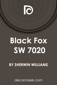 Black Fox SW 7020 Paint Color by Sherwin Williams - DecorCreek