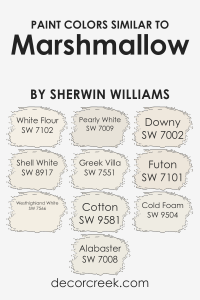 Marshmallow SW 7001 Paint Color by Sherwin Williams - DecorCreek