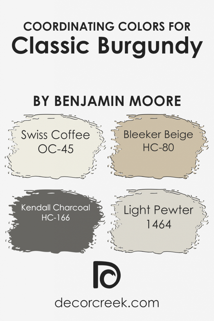 Classic Burgundy HC-182 Paint Color by Benjamin Moore - DecorCreek