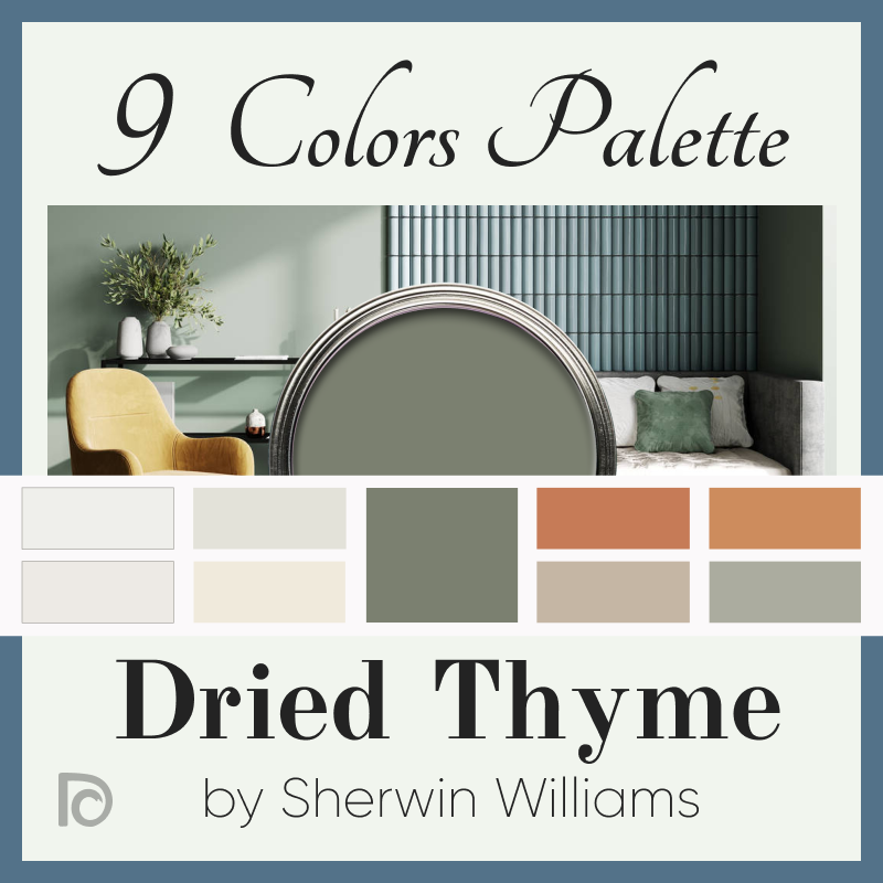 Dried Thyme Whole House Color Palette - DecorCreek