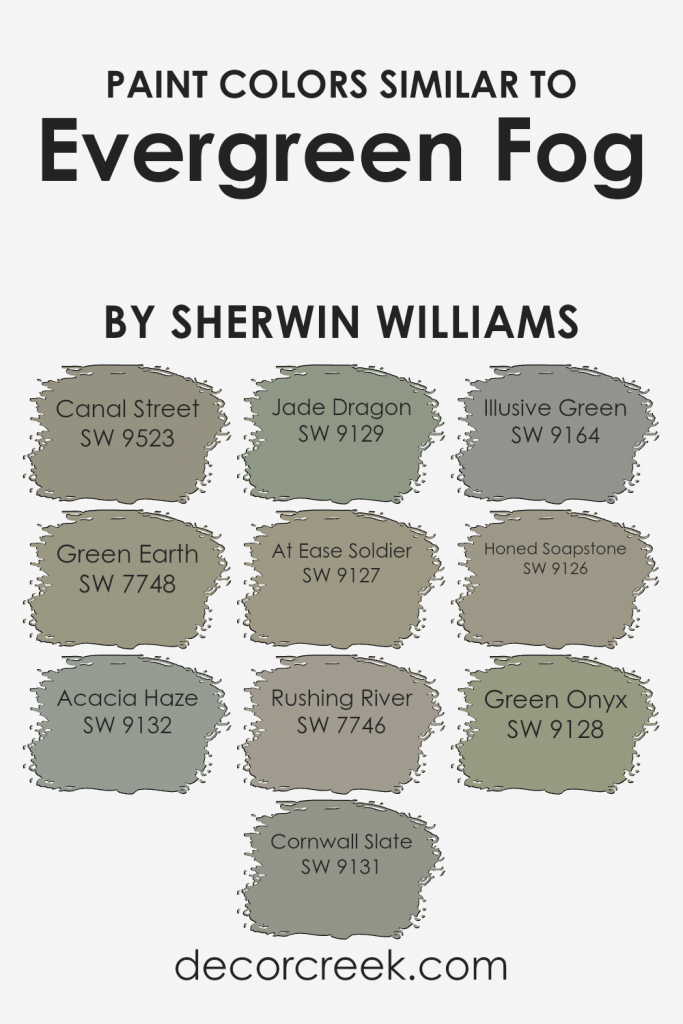Evergreen Fog SW 9130 Paint Color by Sherwin Williams - DecorCreek