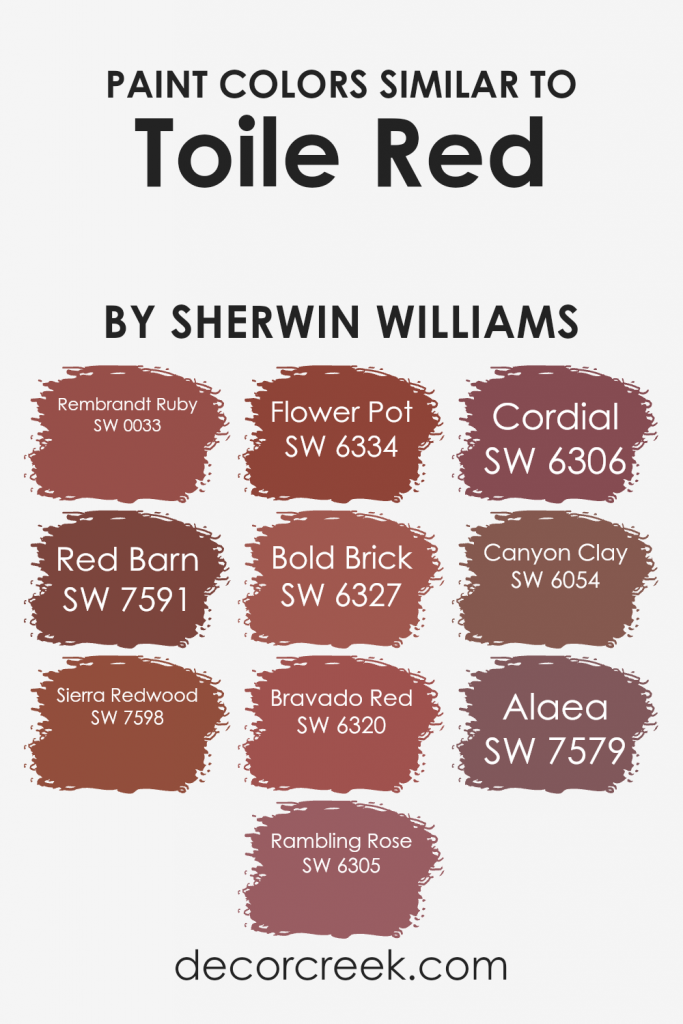 Toile Red SW 0006 Paint Color by Sherwin Williams - DecorCreek