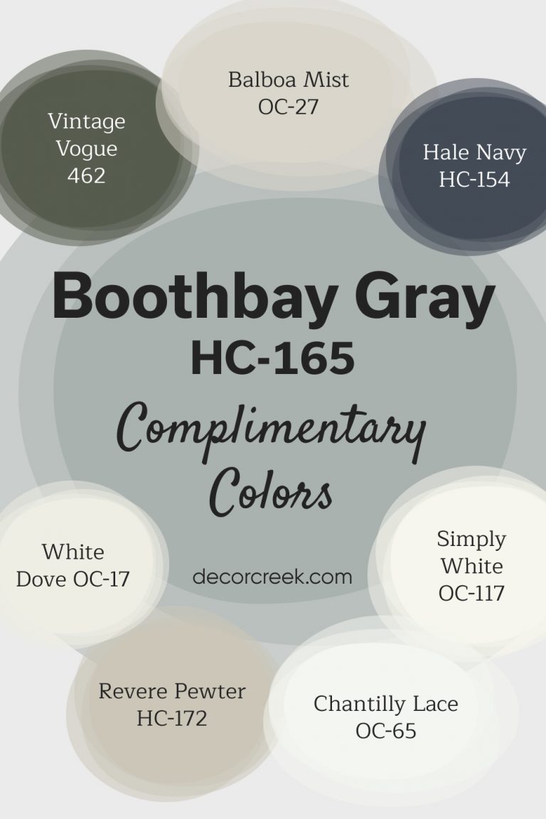 Boothbay Gray HC-165 Paint Color by Benjamin Moore - DecorCreek