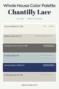 Chantilly Lace OC-65 Paint Color by Benjamin Moore - DecorCreek