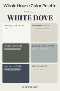White Dove OC-17 Paint Color by Benjamin Moore - DecorCreek