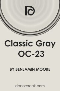 Classic Gray OC-23 Paint Color by Benjamin Moore - DecorCreek