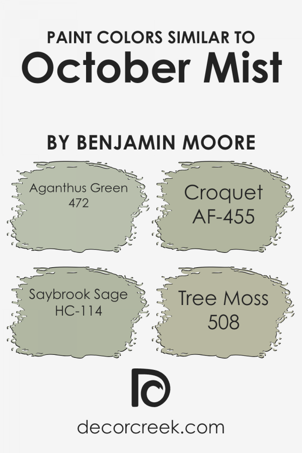 October Mist 1495 Paint Color by Benjamin Moore - DecorCreek