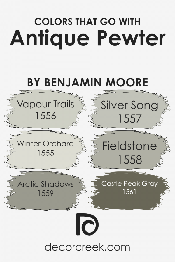 Antique Pewter 1560 Paint Color by Benjamin Moore - DecorCreek