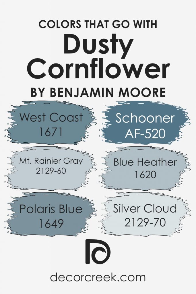 Dusty Cornflower CSP-605 Paint Color by Benjamin Moore - DecorCreek