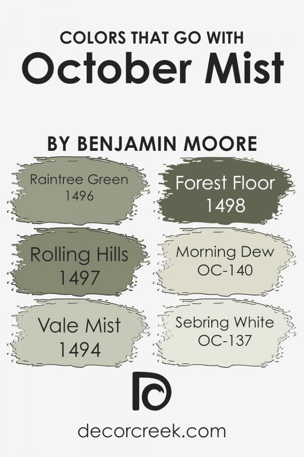 October Mist 1495 Paint Color by Benjamin Moore - DecorCreek