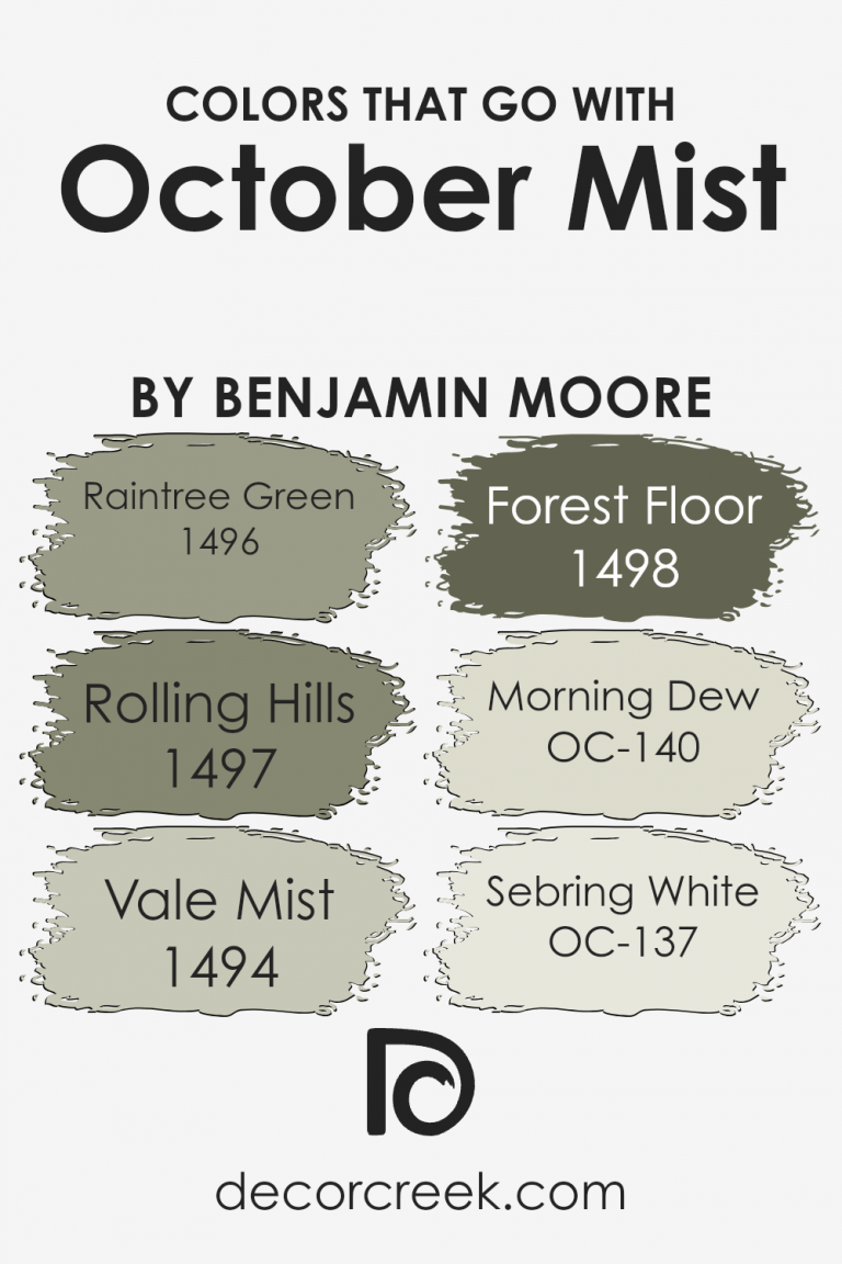 October Mist 1495 Paint Color by Benjamin Moore - DecorCreek