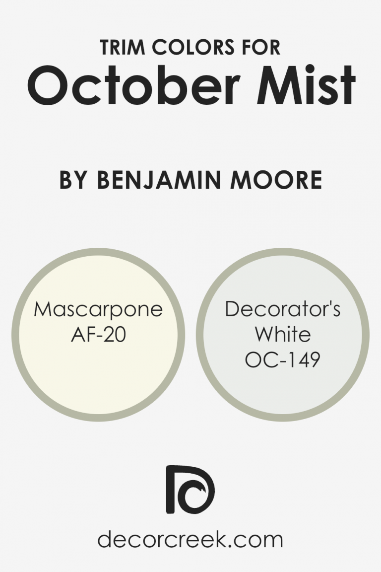 October Mist 1495 Paint Color by Benjamin Moore - DecorCreek