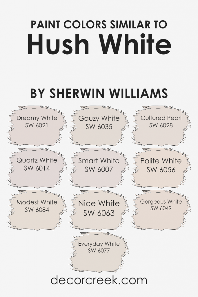 Hush White SW 6042 Paint Color by Sherwin Williams - DecorCreek