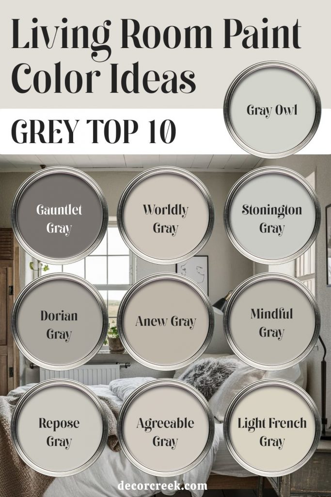 Top 50 Living Room Paint Color Ideas and Palettes - DecorCreek