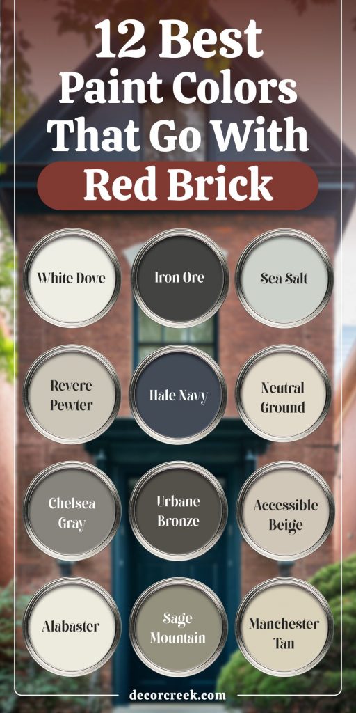 12 Best Paint Colors That Go with Red Brick - DecorCreek