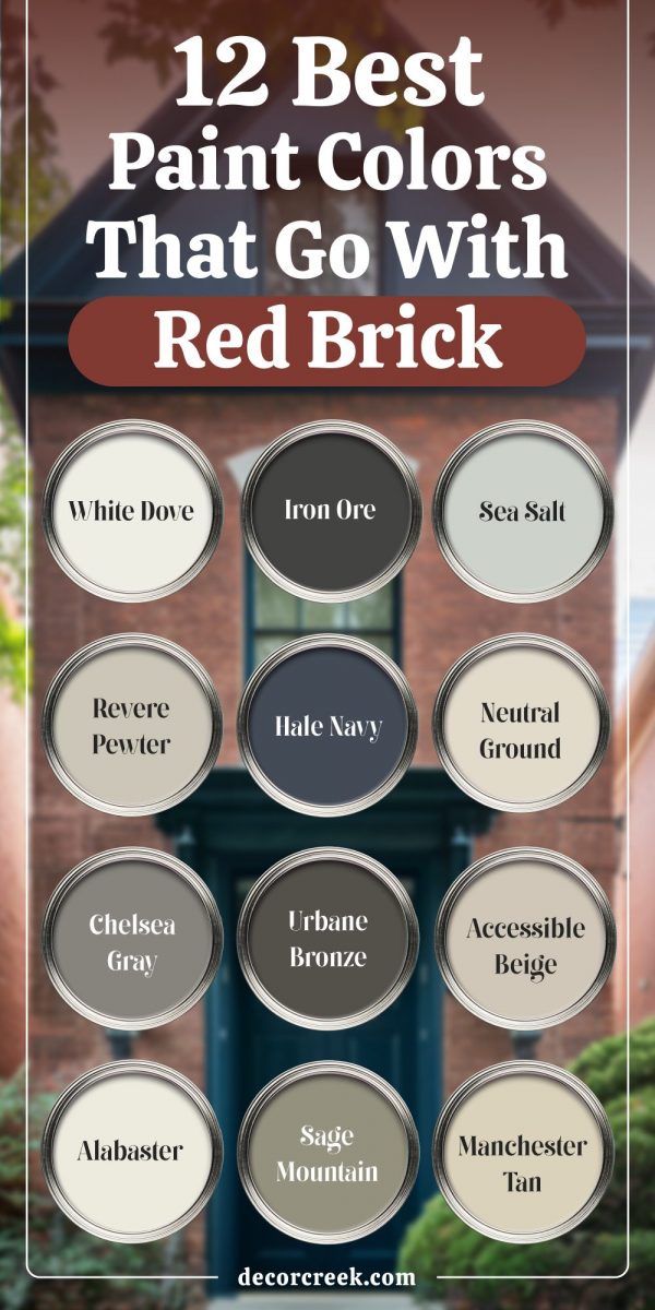 12 Best Paint Colors That Go with Red Brick - DecorCreek