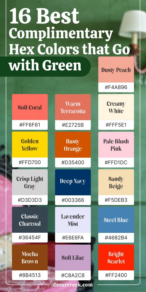 16 Best Complimentary Colors for Green - DecorCreek