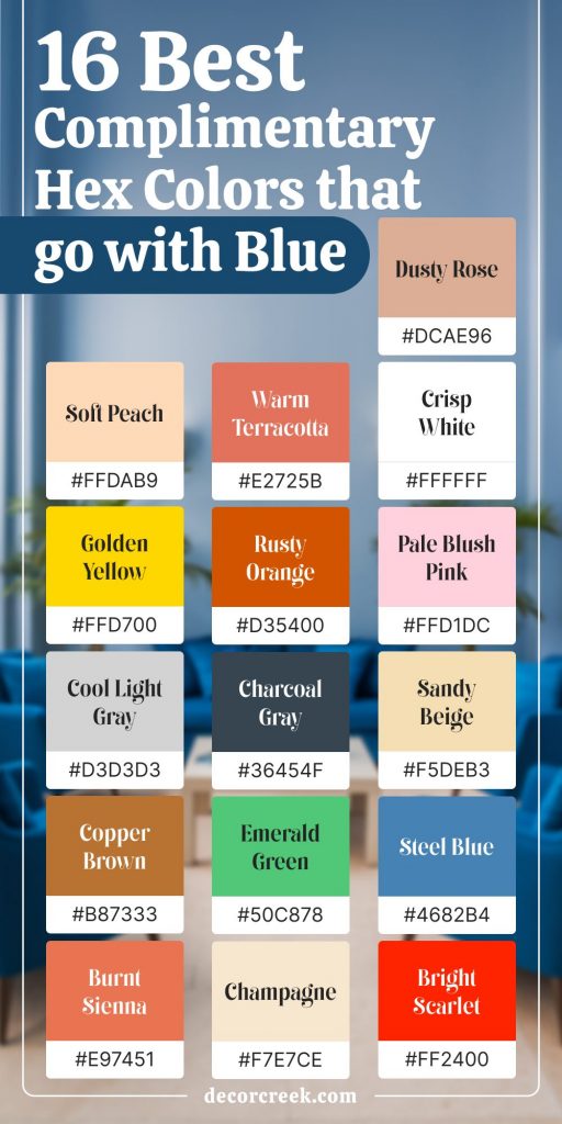 16 Best Complimentary Colors for Blue - DecorCreek