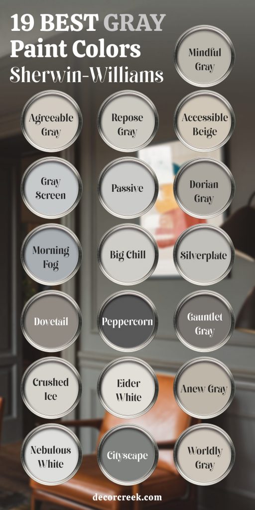 19 Best Gray Paint Colors from Sherwin-Williams - DecorCreek