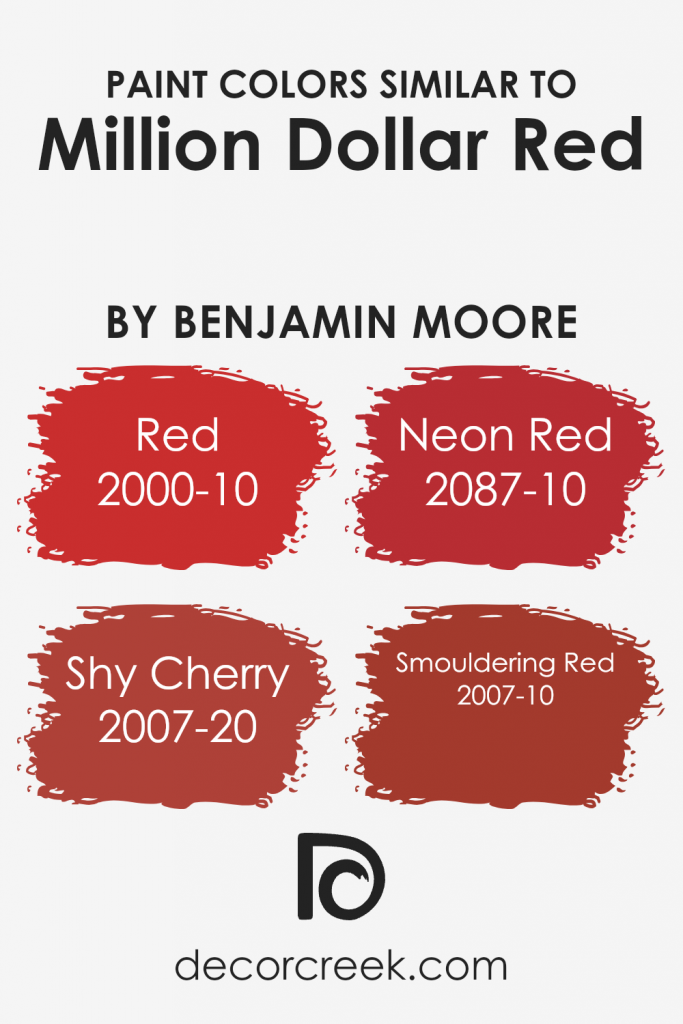 Million Dollar Red 2003-10 Paint Color by Benjamin Moore - DecorCreek