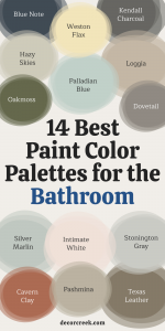 14 Best Paint Color Palettes for the Bathroom - DecorCreek